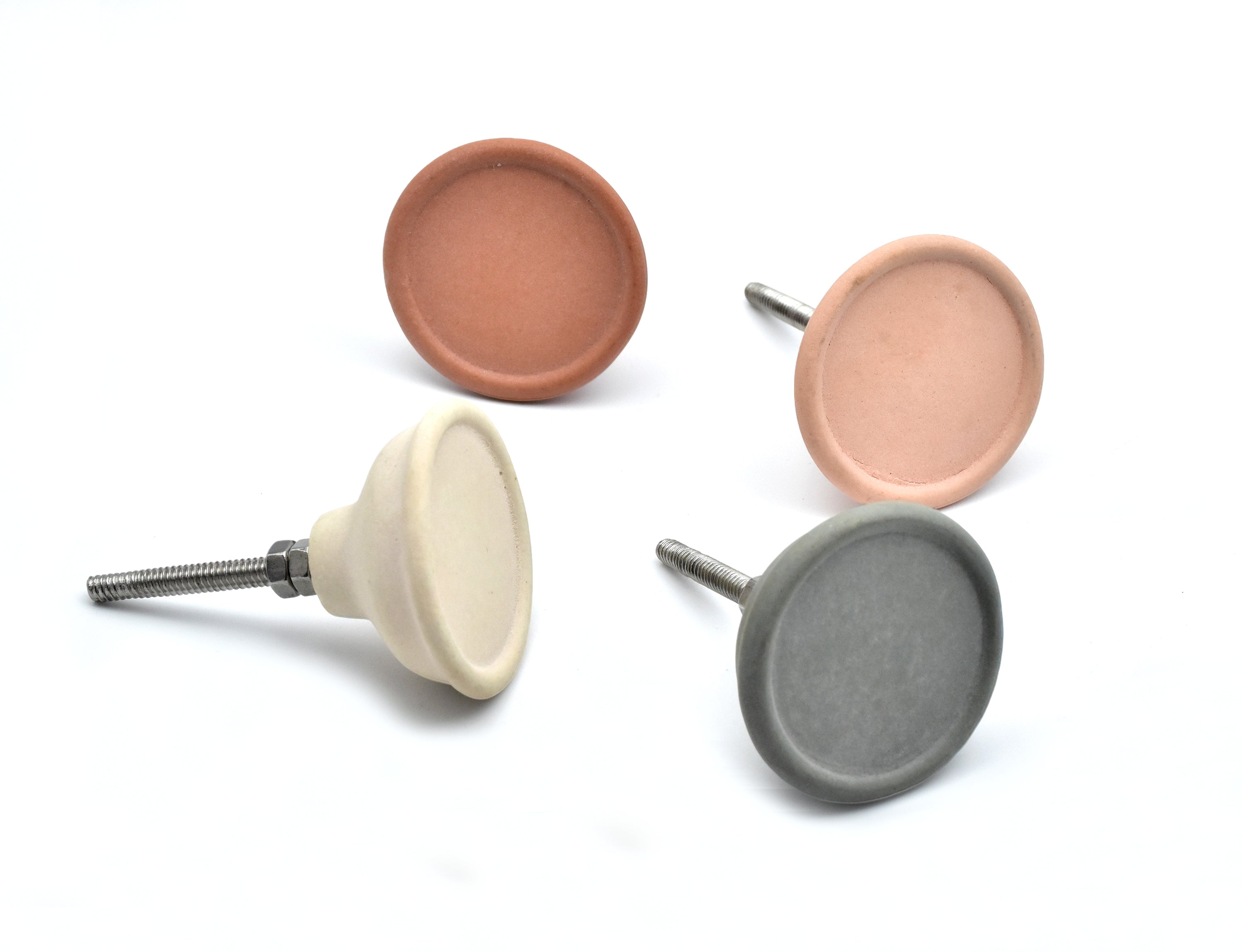 EXQUISITE FUNNEL SHAPE PASTEL COLOUR MATTE TERRACOTTA CABINET KNOBS ...